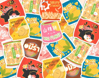 Japanese Snack Stickers - Etsy