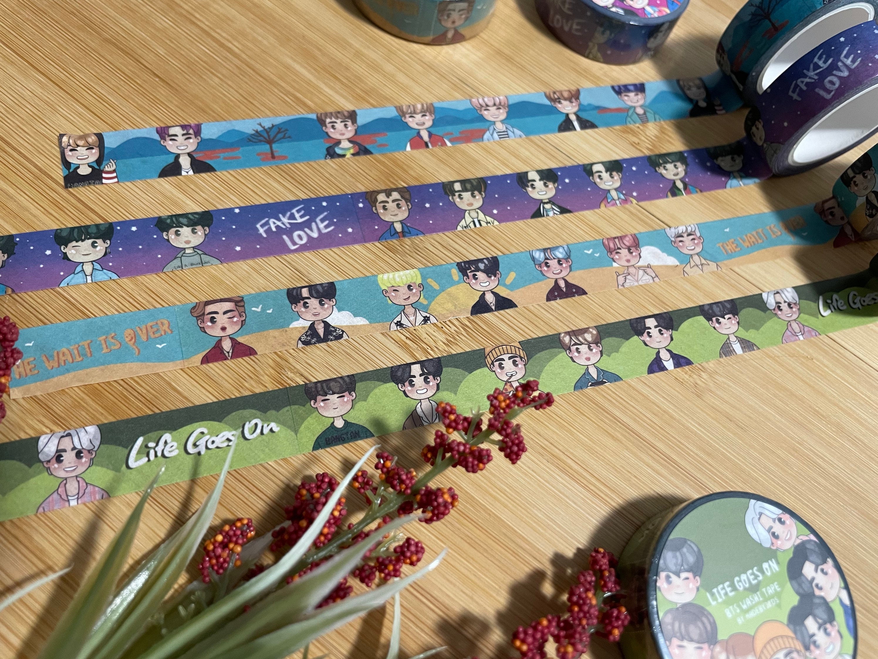 BTS Washi Tape | Masking Tape | Bullet Journal | Kpop | Planner Tape ...