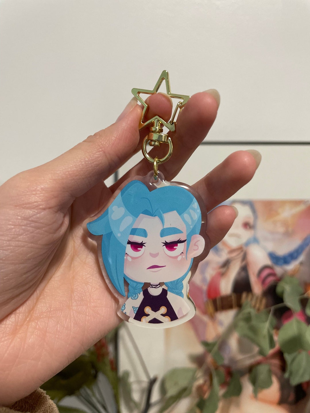 Jinx Acrylic Keychain League of Legends Arcane Powder - Etsy