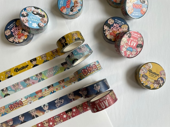BTS Washi Tape Masking Tape Bullet Journal Kpop | Etsy