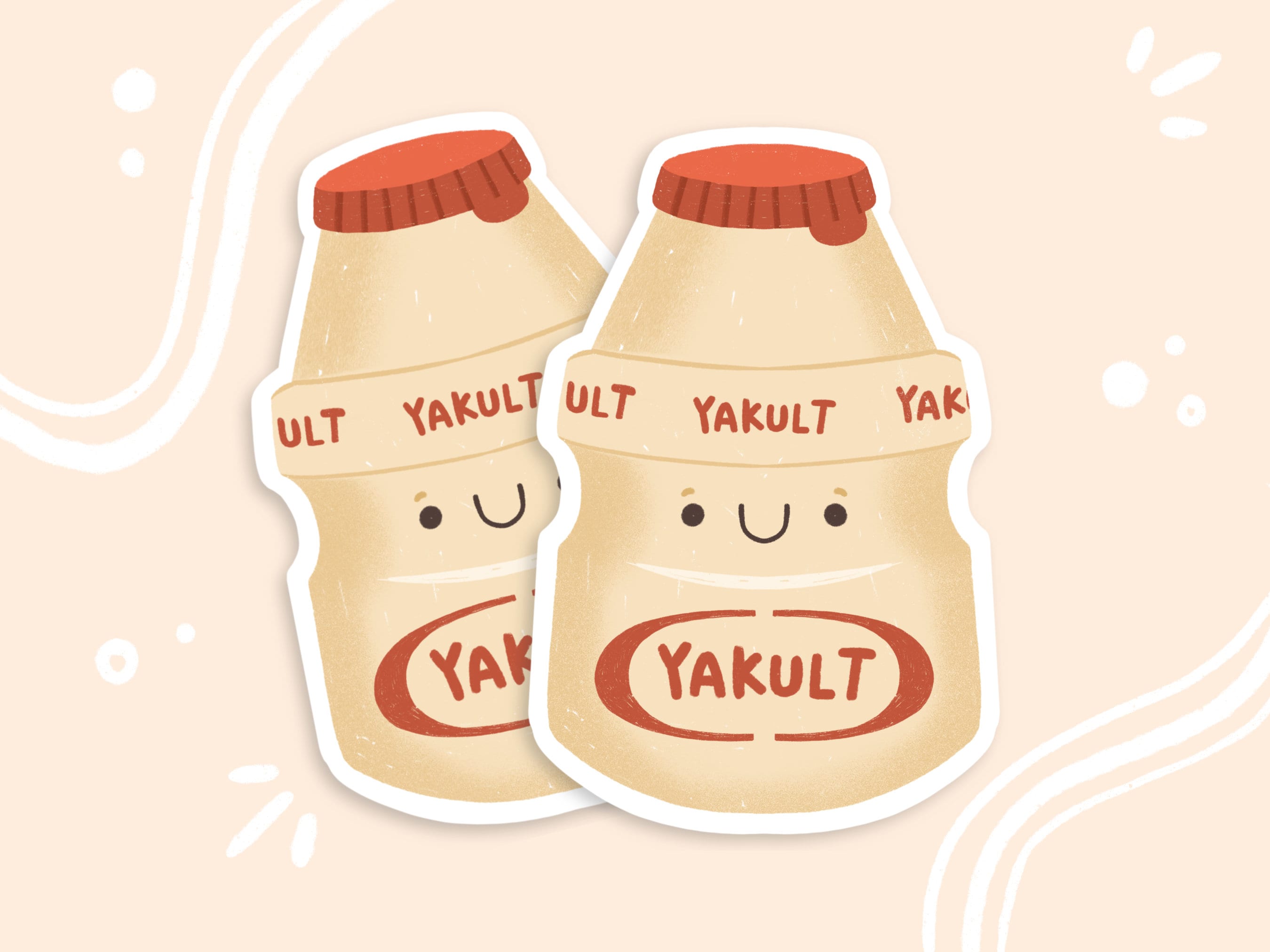 Yakult Sticker Banana Milk Sticker | Etsy