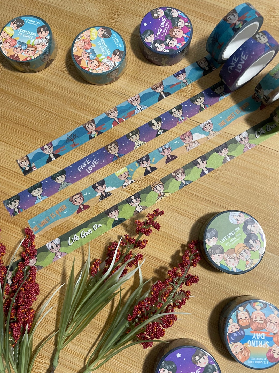 BTS Washi Tape | Masking Tape | Bullet Journal | Kpop | Planner Tape ...