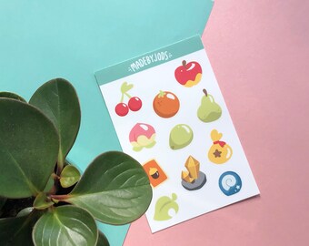 Fruit Drinks Cute Vinyl Sticker Pear Apple Cherry Orange - Etsy