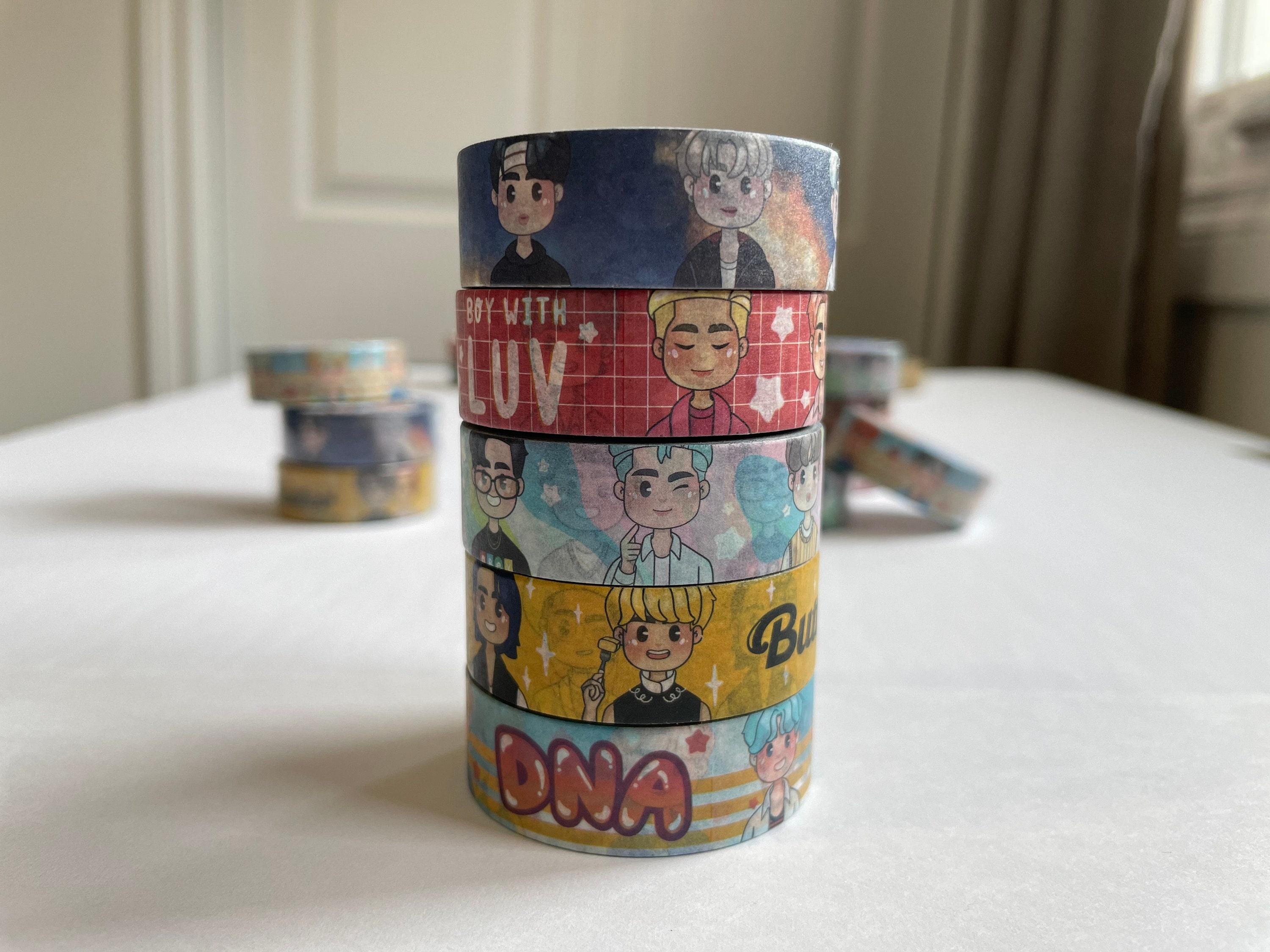 BTS Washi Tape Masking Tape Bullet Journal Kpop | Etsy