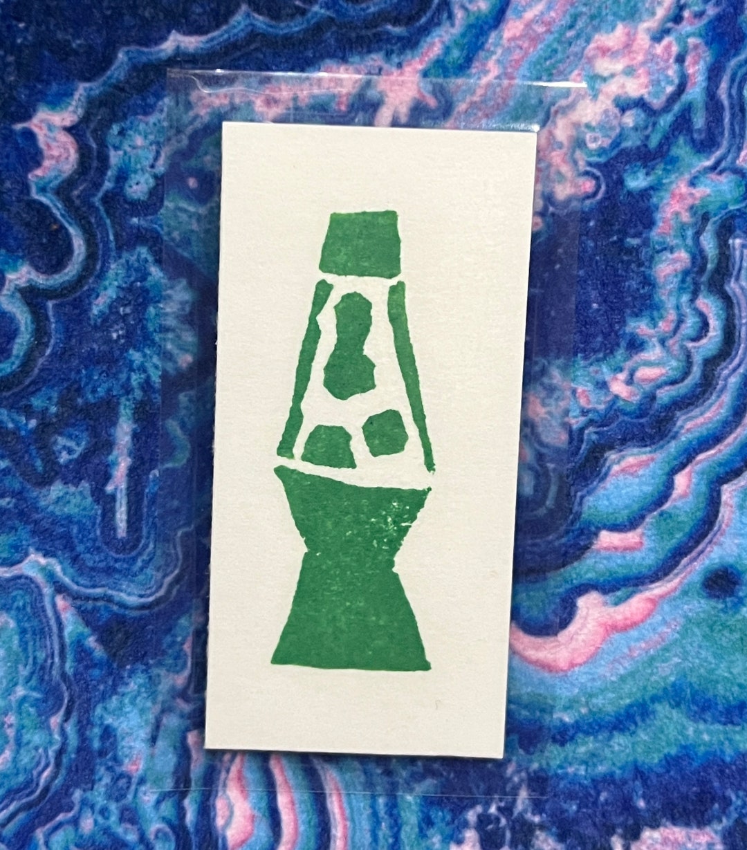 Lava Lamp Stamp Print Single Dark Green - Etsy