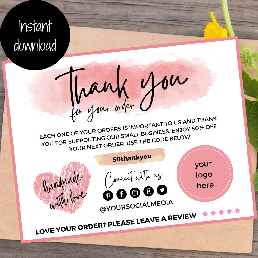 Thank You Card Business | Small Bussiness Card | Digital Gratitude for ...