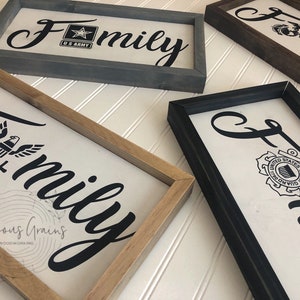Family Military Wood Sign - Etsy