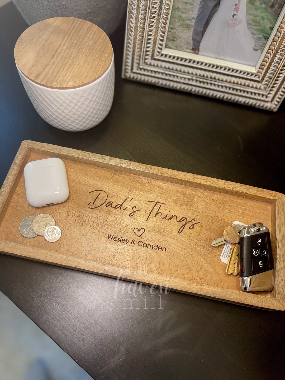 Custom Key Tray, Catch All Tray, Key Holder for Men, Key Tray for Dad ...
