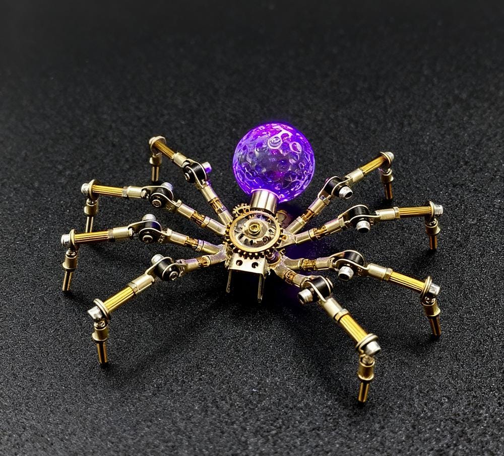 Steampunk Mechanical Spider Finished Model,mechanical Punk Spider,metal ...