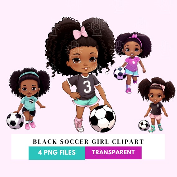Girls Soccer Team Cartoon