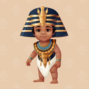 Egyptian Baby Clipart, 7 PNG, Baby Shower Pharaoh, Little Black Boy ...