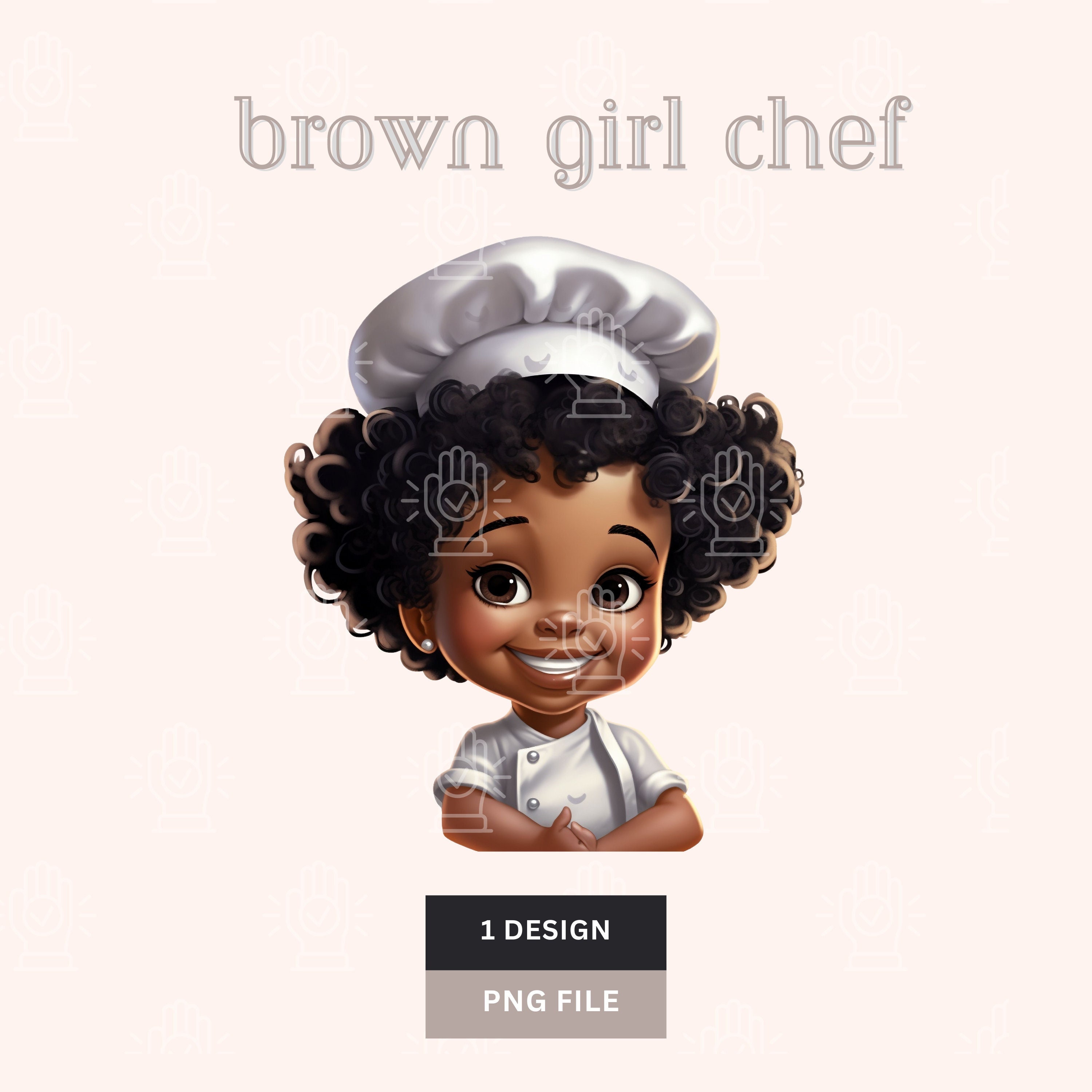 Black Girl Chef Clip Art, Little Afro Girl PNG, Baby Cook, Cooking ...