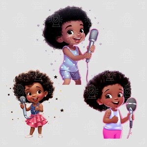 Black Girl Singing Clipart, 16 PNG, Little Singer, Performing Arts ...