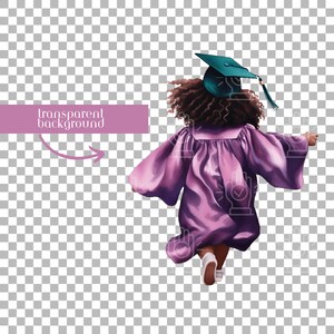 Little Black Girl Graduate, Toddler Graduation Party Clipart, Pre K, 3K ...