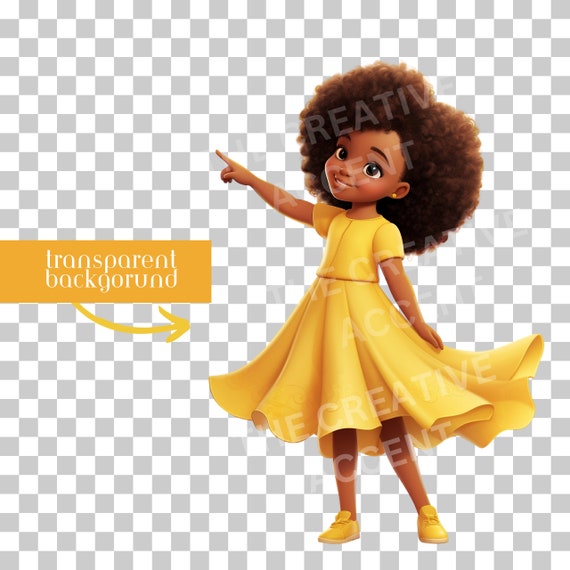Yellow Dress Girl Clip Art
