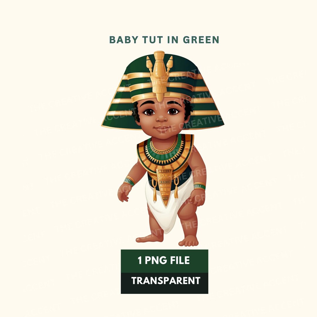 Emerald Green Egyptian Baby Clipart, 1 PNG, Baby Shower Pharaoh, Little ...