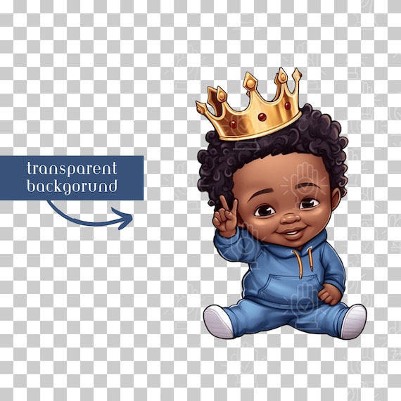 Black Prince Baby Boy Clipart Baby Prince Vector Art, Icons, And