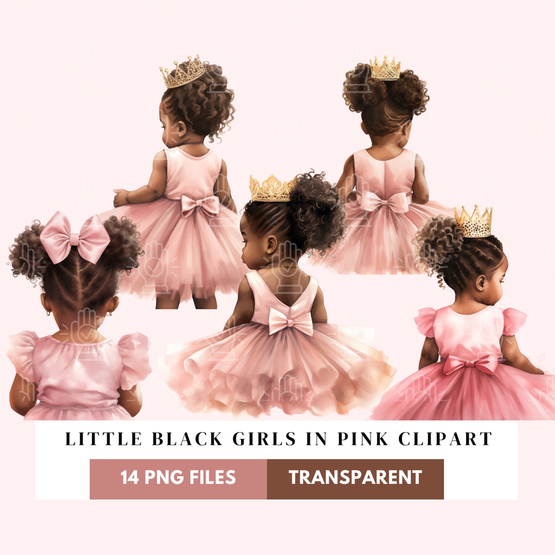 Black Baby With Tutu Clipart, 14 PNG, Watercolor Ballerina Illustration ...