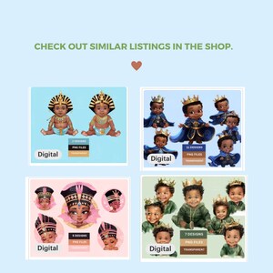 Egyptian Baby Clipart, 7 PNG, Baby Shower Pharaoh, Little Black Boy ...