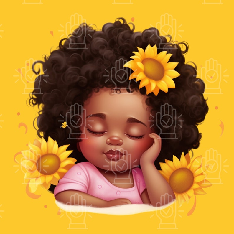 Sunflower Baby Girl Little Black Girl Yellow Flower Theme - Etsy