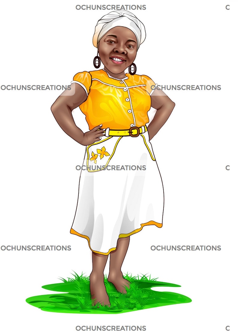 Garifuna Woman Clipart Traditional Clothing Outfit Skirt - Etsy