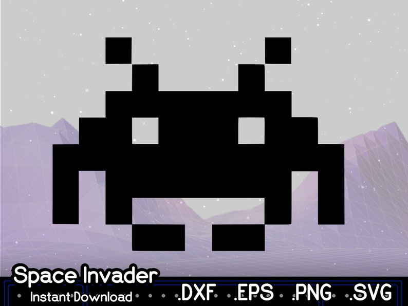 Classic Space Invaders SVG Perfect for Gaming and Retro-themed Designs ...