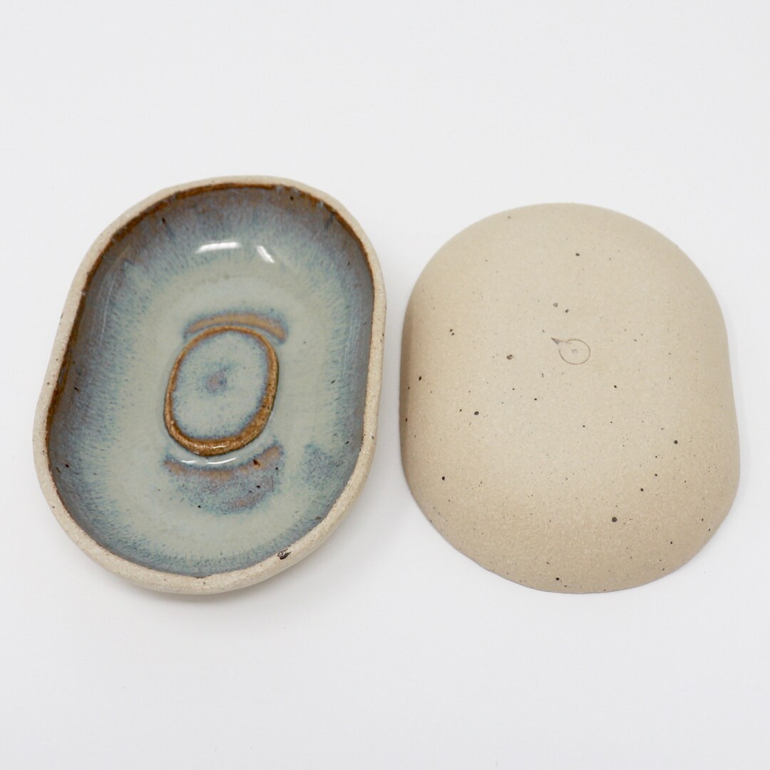 Flecked Stoneware Soap Dish: Creamy Speckled Ceramic - Etsy