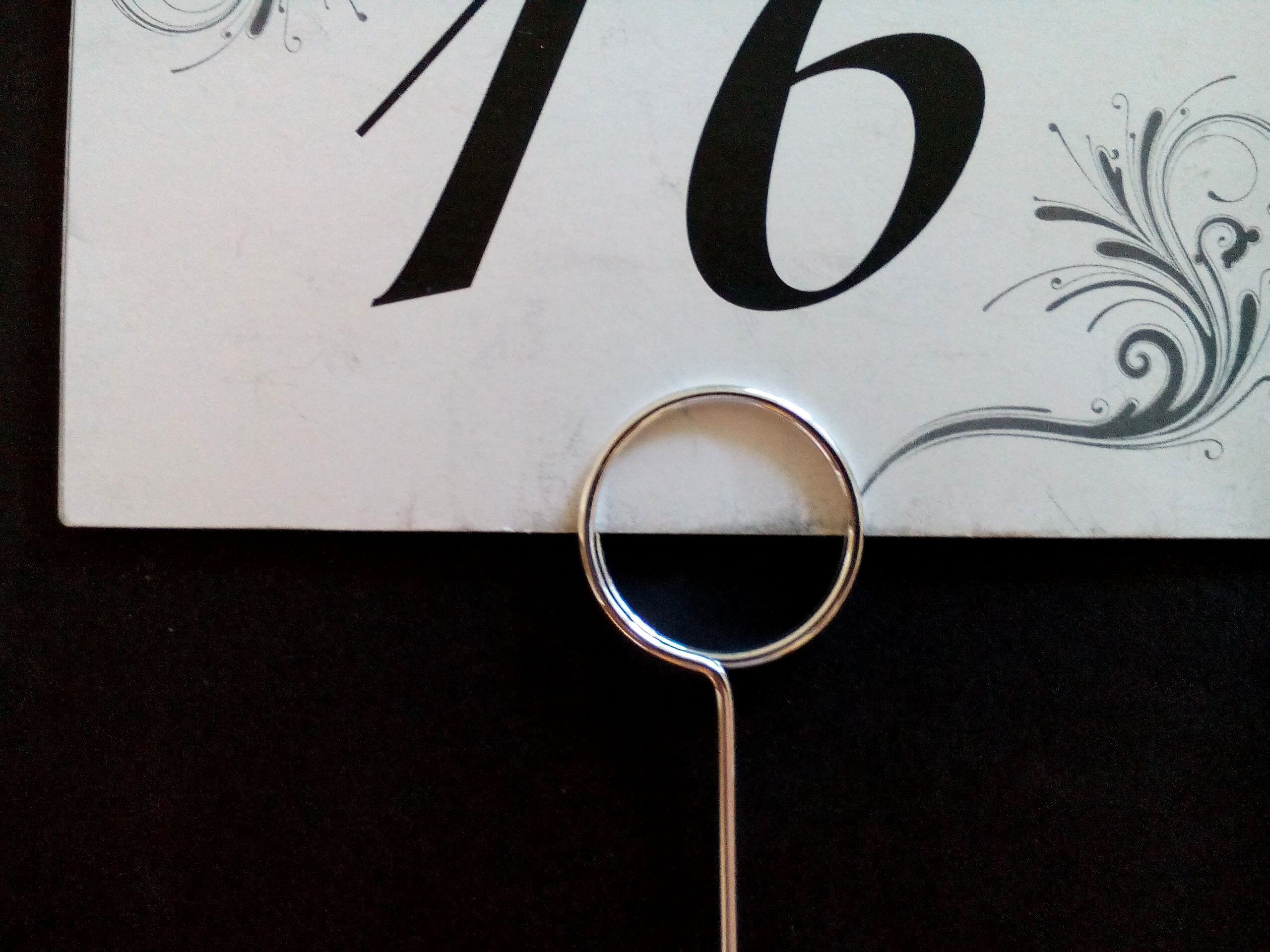 Set of 4 Silver Table Number Holders Tall Place Card Holders - Etsy UK