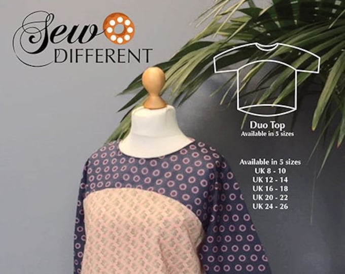 Sew Different Paper Sewing Pattern: Duo Top UK Sizes 8 - 26 - Etsy