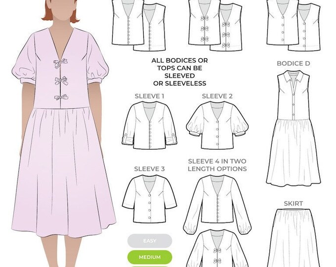 Style Arc Paper Sewing Pattern: Queenie Woven Dress - Etsy