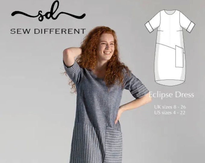 Sew Different Paper Sewing Pattern: Eclipse Dress UK Sizes 8 26 - Etsy