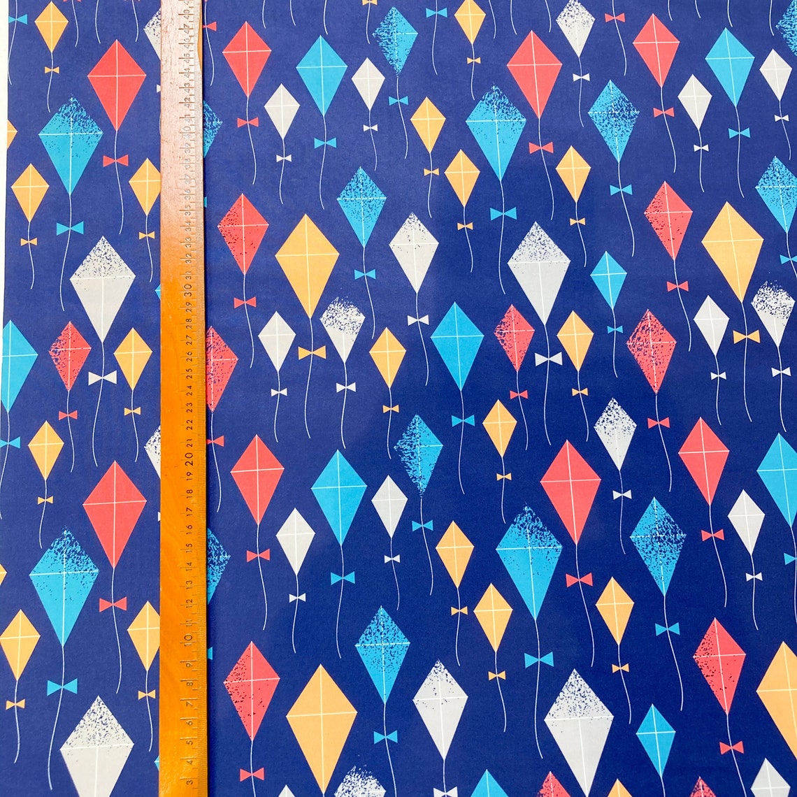 Softshell Fabric With Fleece Back and Colourful Kite Print on - Etsy UK