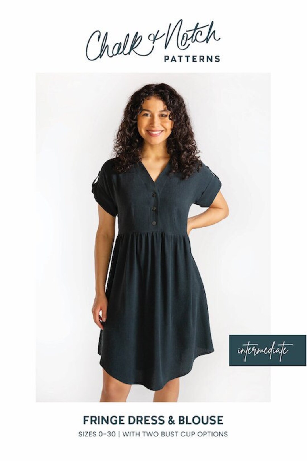 Chalk & Notch Paper Sewing Pattern: Fringe Dress and Blouse UK Sizes 4 ...
