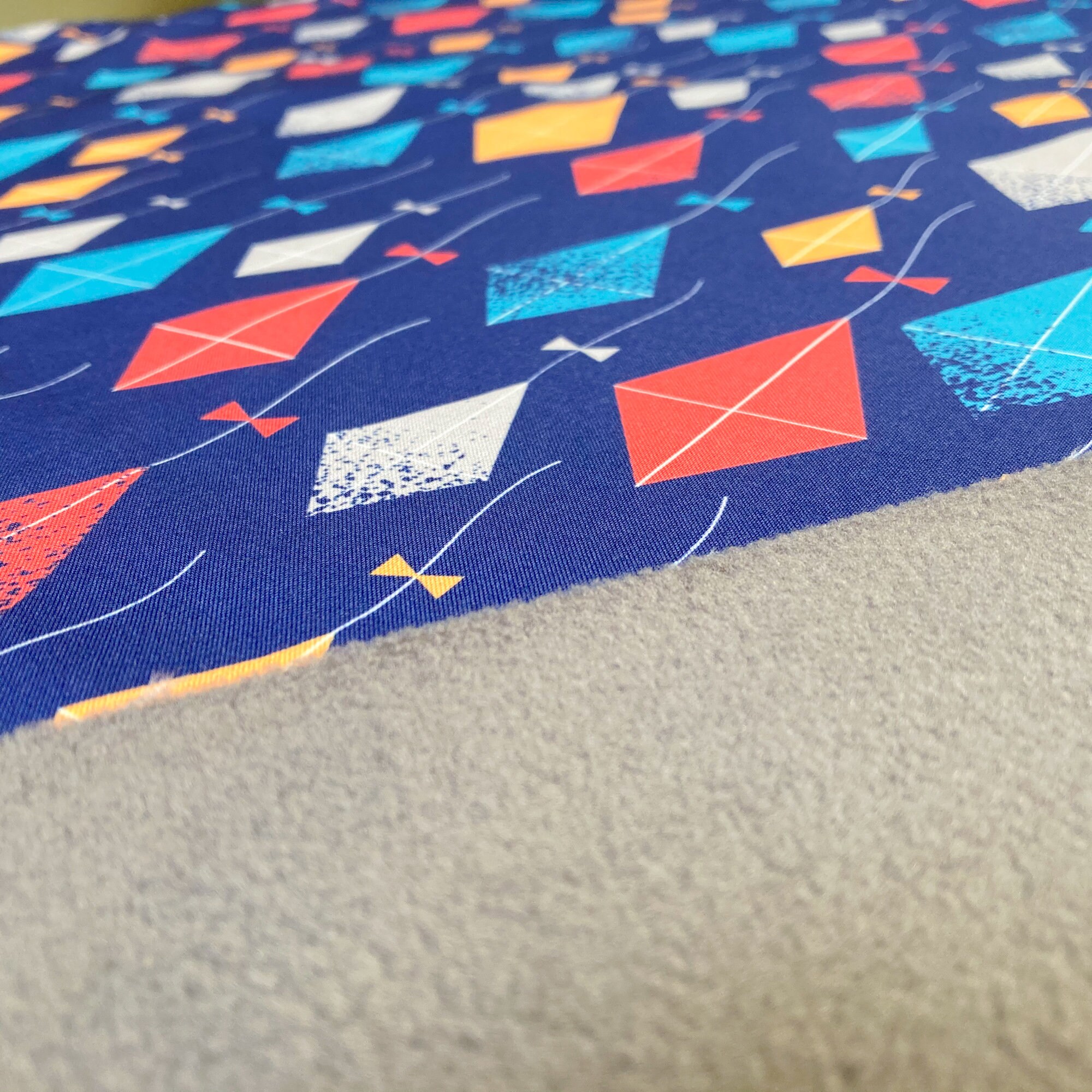 Softshell Fabric With Fleece Back and Colourful Kite Print on - Etsy UK