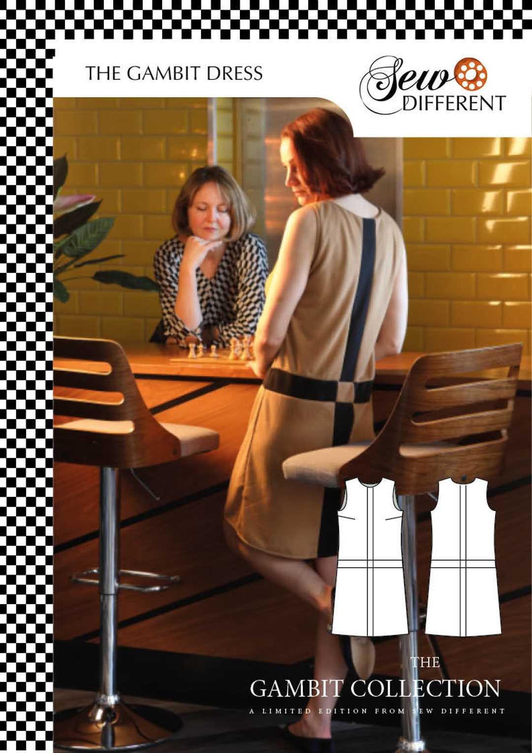 Sew Different Paper Sewing Pattern: the Gambit Dress UK Sizes 8 26 - Etsy