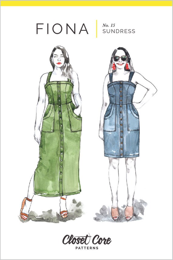 Closet Core Patterns Paper Sewing Pattern: Fiona Sundress | Etsy