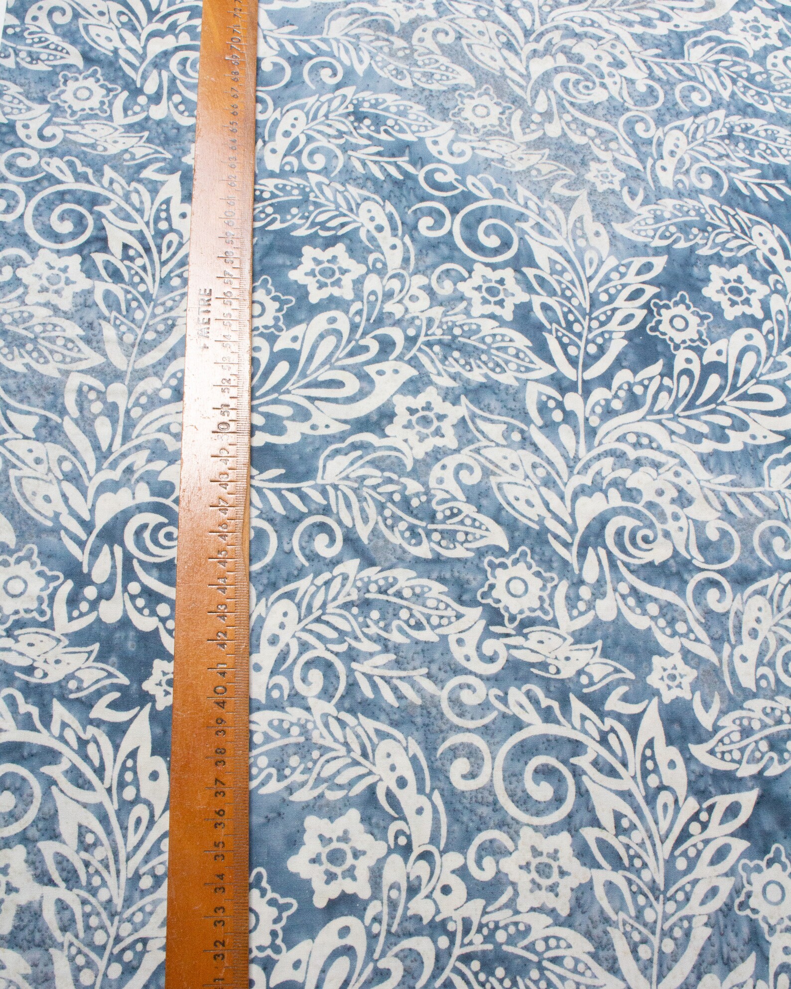 Cotton Batik With Blue and White Floral Design | Etsy UK