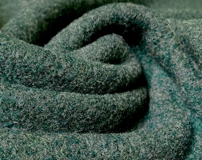 30 Cm Piece Boiled Wool Coating Fabric in Forest Green Melange - Etsy