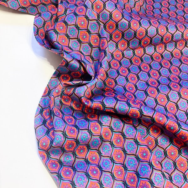 Purple Sateen Cotton Fabric - Etsy