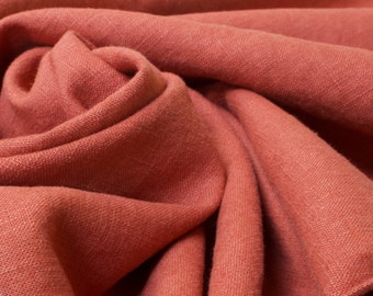 Orange Linen Fabric | Etsy