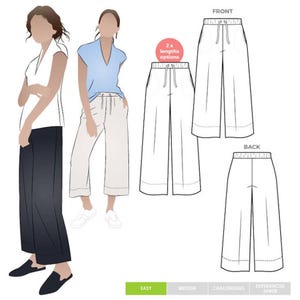 Style Arc Paper Sewing Pattern: Como Knit Pant - Etsy