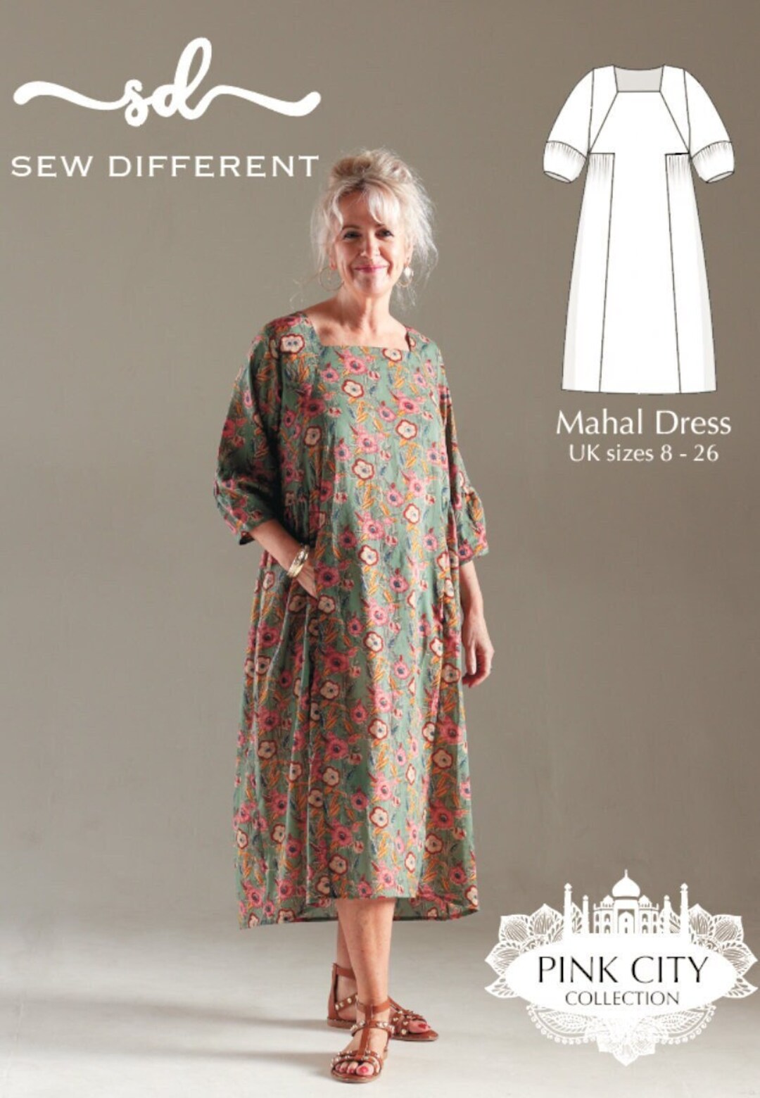 Sew Different Paper Sewing Pattern: Mahal Dress UK Sizes 8 - 26 - Etsy