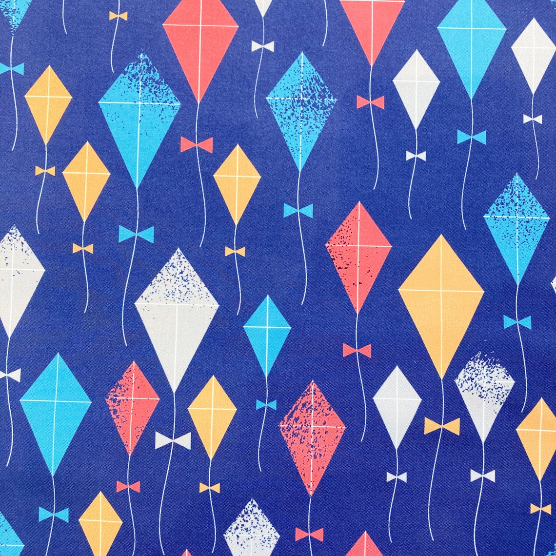 Softshell Fabric With Fleece Back and Colourful Kite Print on - Etsy UK