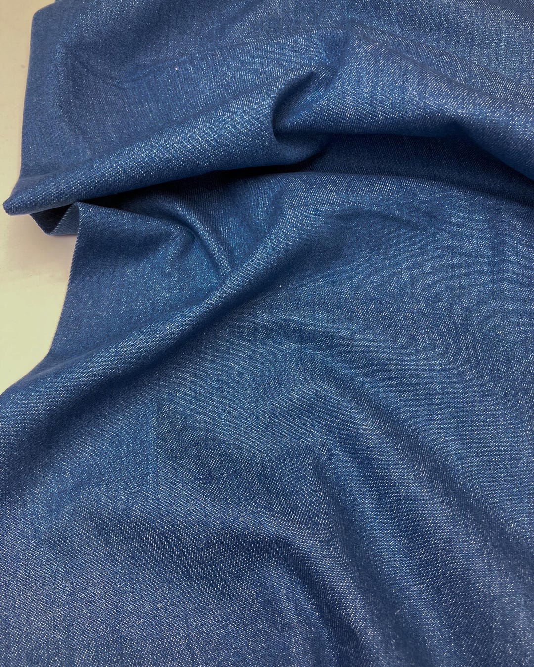 10oz Enzyme Washed Cotton Denim Fabric in Classic Mid-blue - Etsy