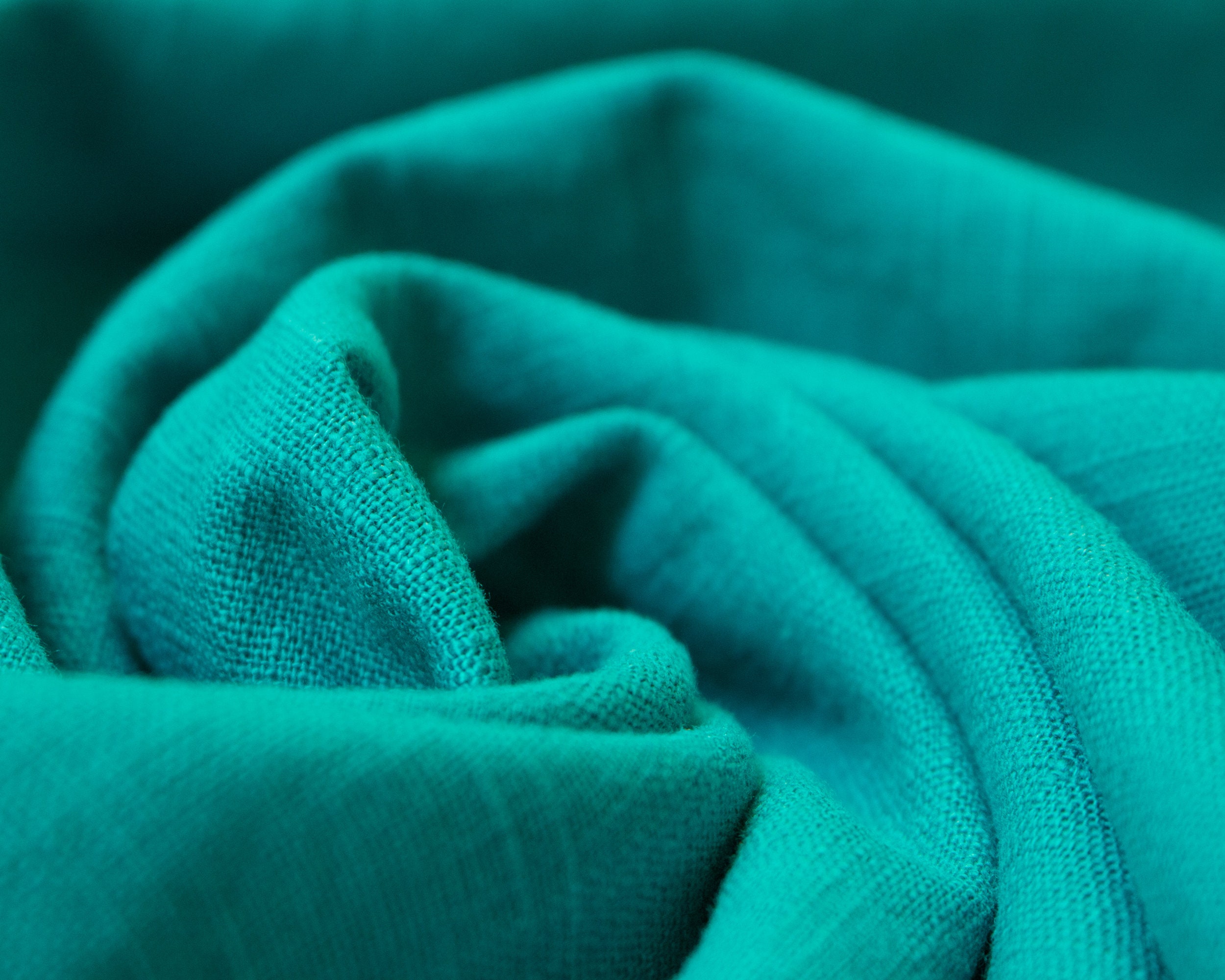 Washed Linen Fabric in Turquoise - Etsy