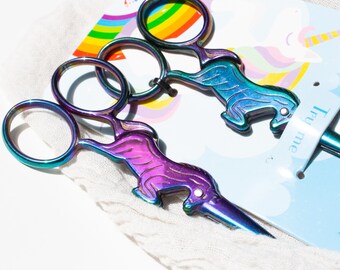 Milward Multi-colour Rainbow Unicorn Embroidery Scissors 4/10cm Sharp Point - Etsy