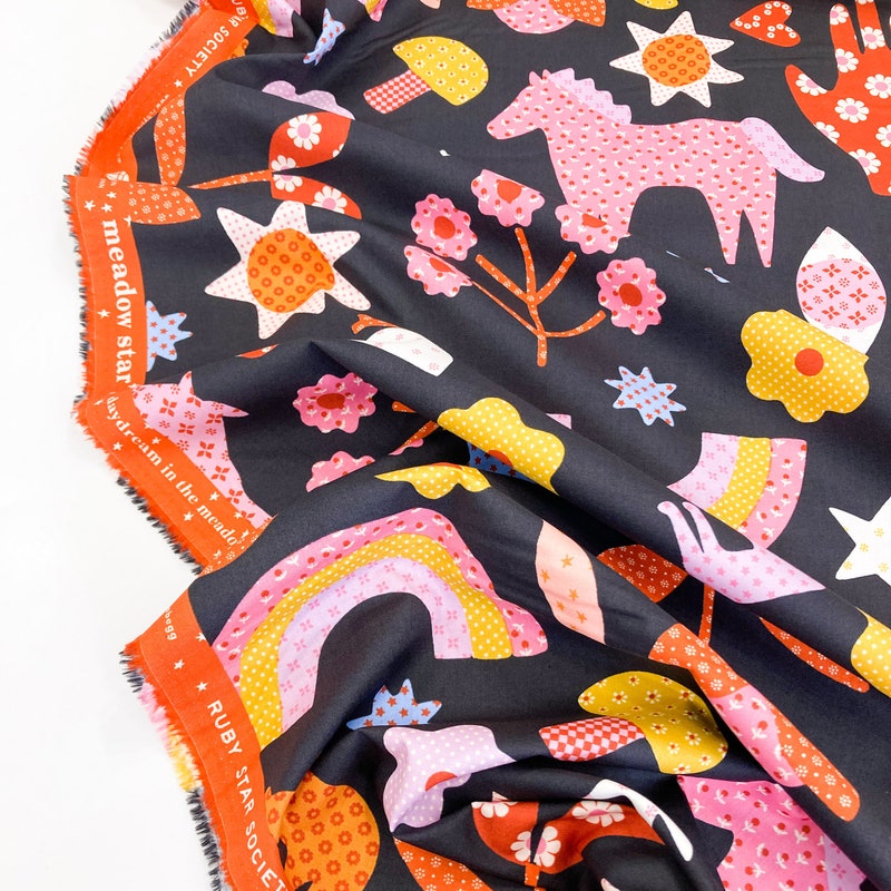 Ruby Star Fabric - Etsy
