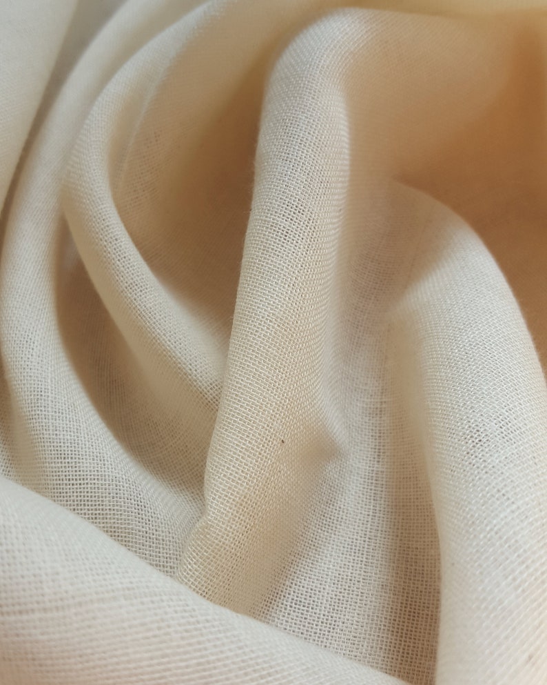 Organic Cotton Muslin Fabric Undyed & Unfinished | Etsy