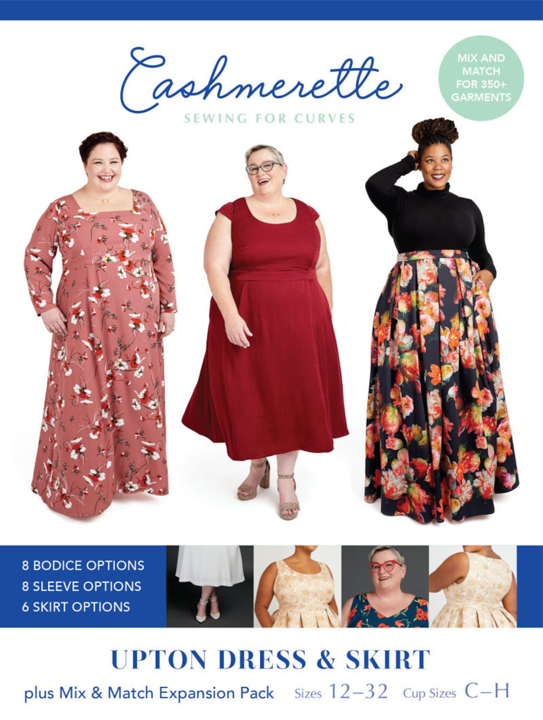 Cashmerette Paper Sewing Pattern: Upton Dress and Skirt Plus Expansion ...