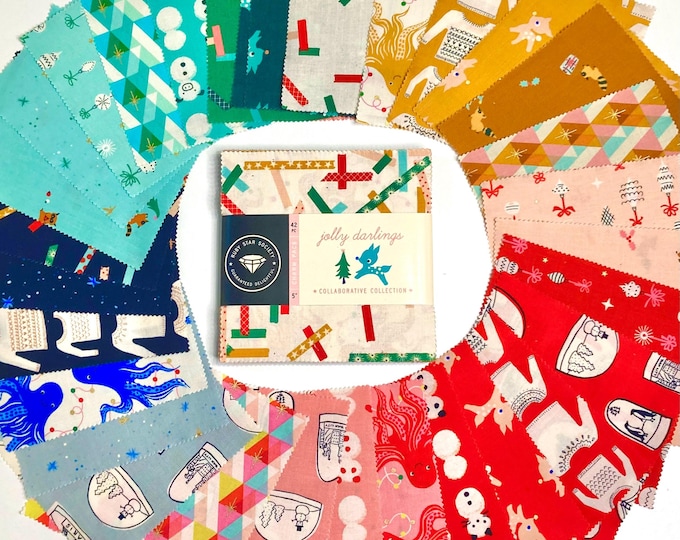 Ruby Star Society 'jolly Darlings' Quilting Cotton Charm Pack - Etsy